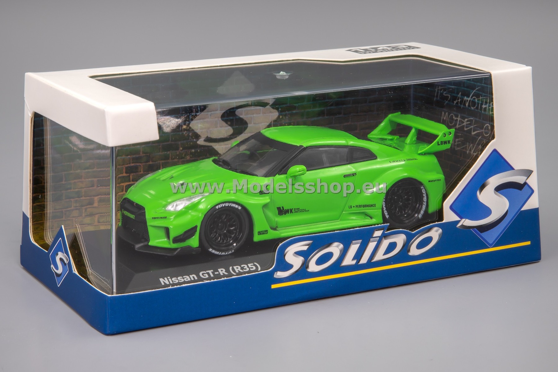 Solido S4311207 Nissan GT-R (R35) LB Work Silhouette /green/ Solido S4311207 Nissan GT-R (R35) LB Work Silhouette /green/